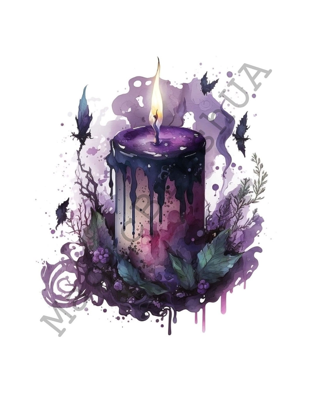 Fantasy Candle 9 Portraits Set, Candle Clipart, Commercial Digital ...