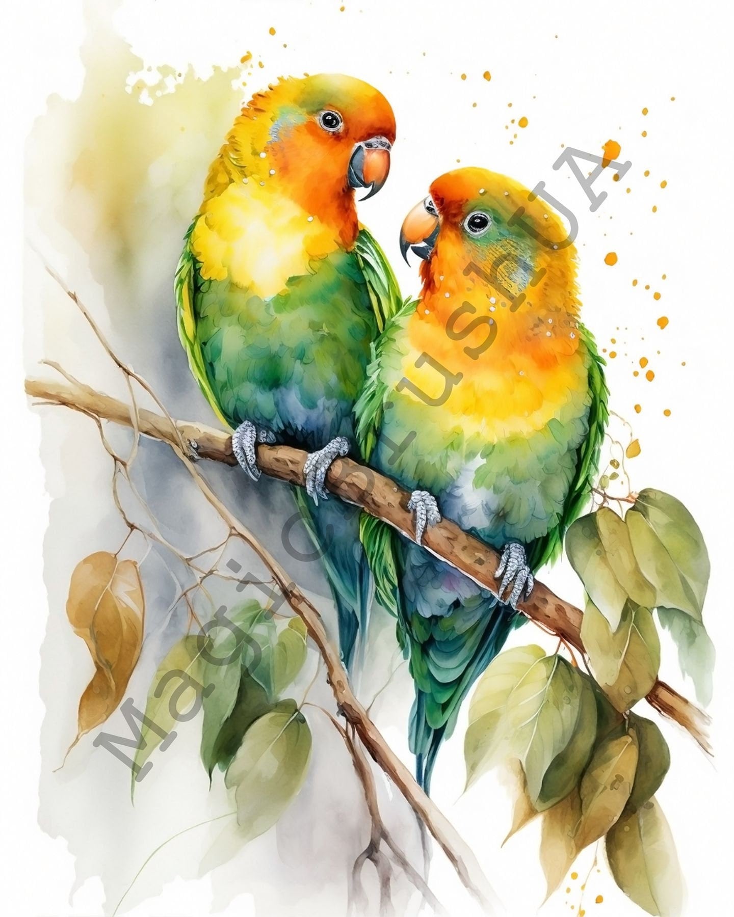 Yellow Love Bird Clipart