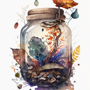 Fantasy Jar 24 Portraits Set, Magic Jar Clipart, Commercial Digital ...