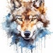 Watercolor Wolf PNG Clipart, Set of 8 Animal Clipart, Digital Download ...