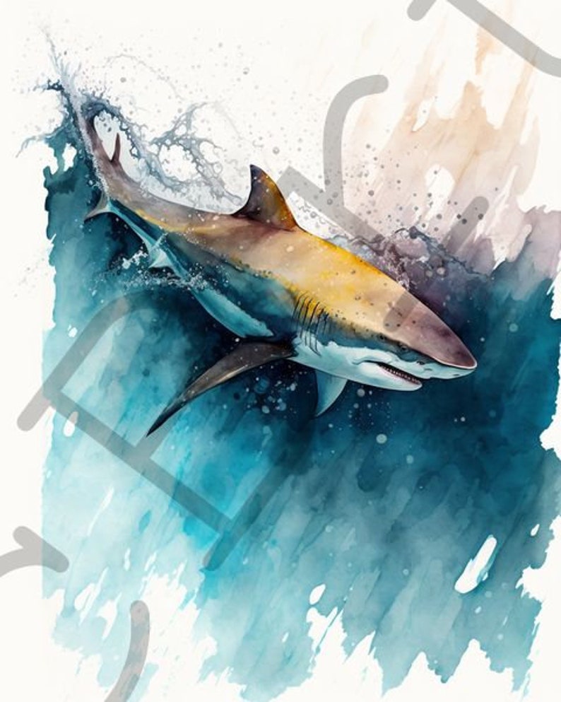 Shark 12 Portraits Set Clipart Shark Commercial Use Shark - Etsy