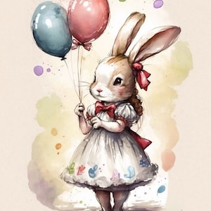 Funny Rabbit 24 Portraits Set, Funny Rabbit Clipart, Commercial Use ...