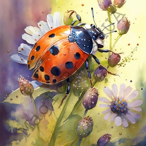 Ladybug 19 Portraits Set, Lady Beetle Clipart, Commercial Use, Digital ...