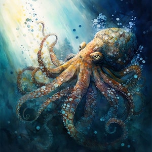 Octopus 11 Portraits Set, Octopus Clipart, Commercial Use, Octopus ...