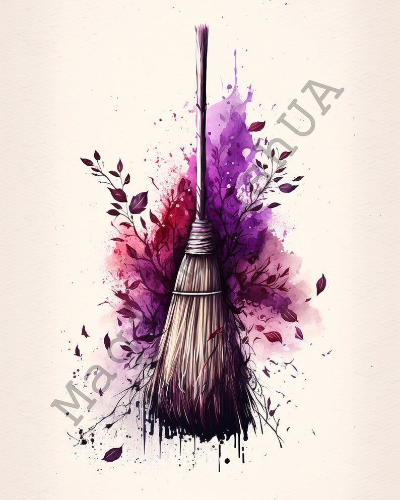 Magic Broom 15 Portraits Set Magic Broom Clipart Commercial - Etsy