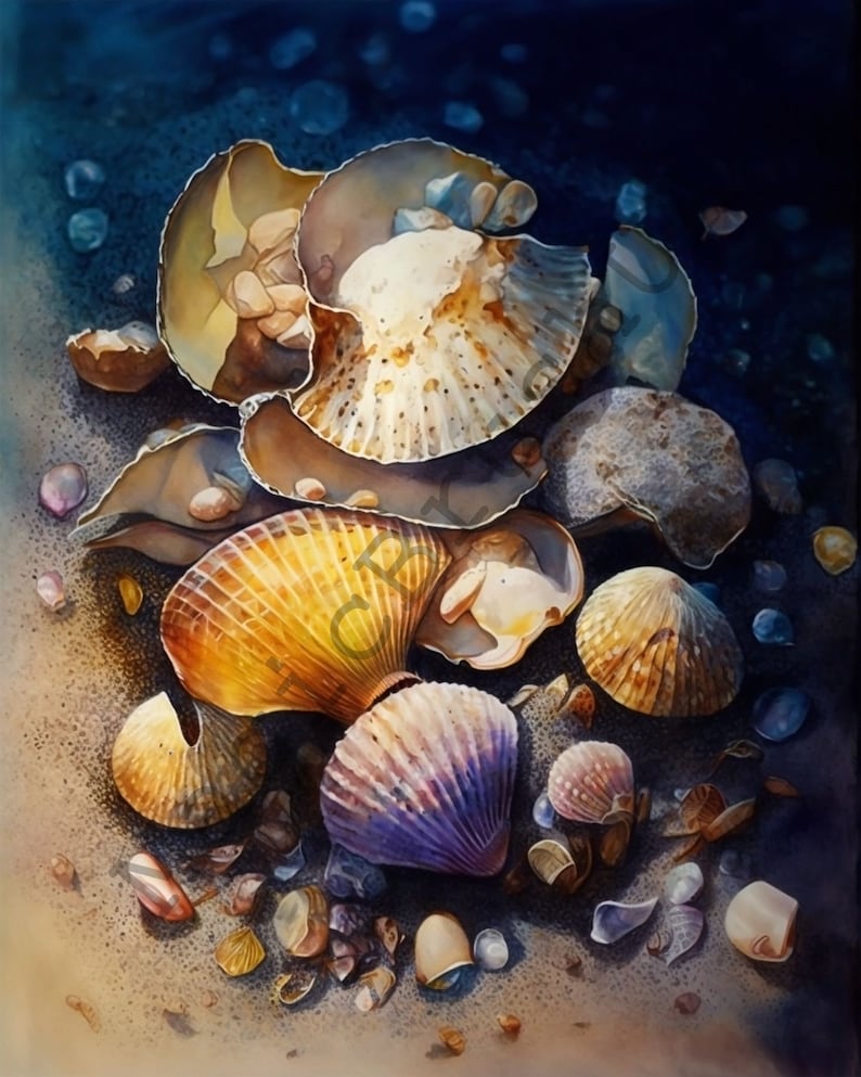 Shells 15 Portraits Set Shells Clipart Commercial Use - Etsy