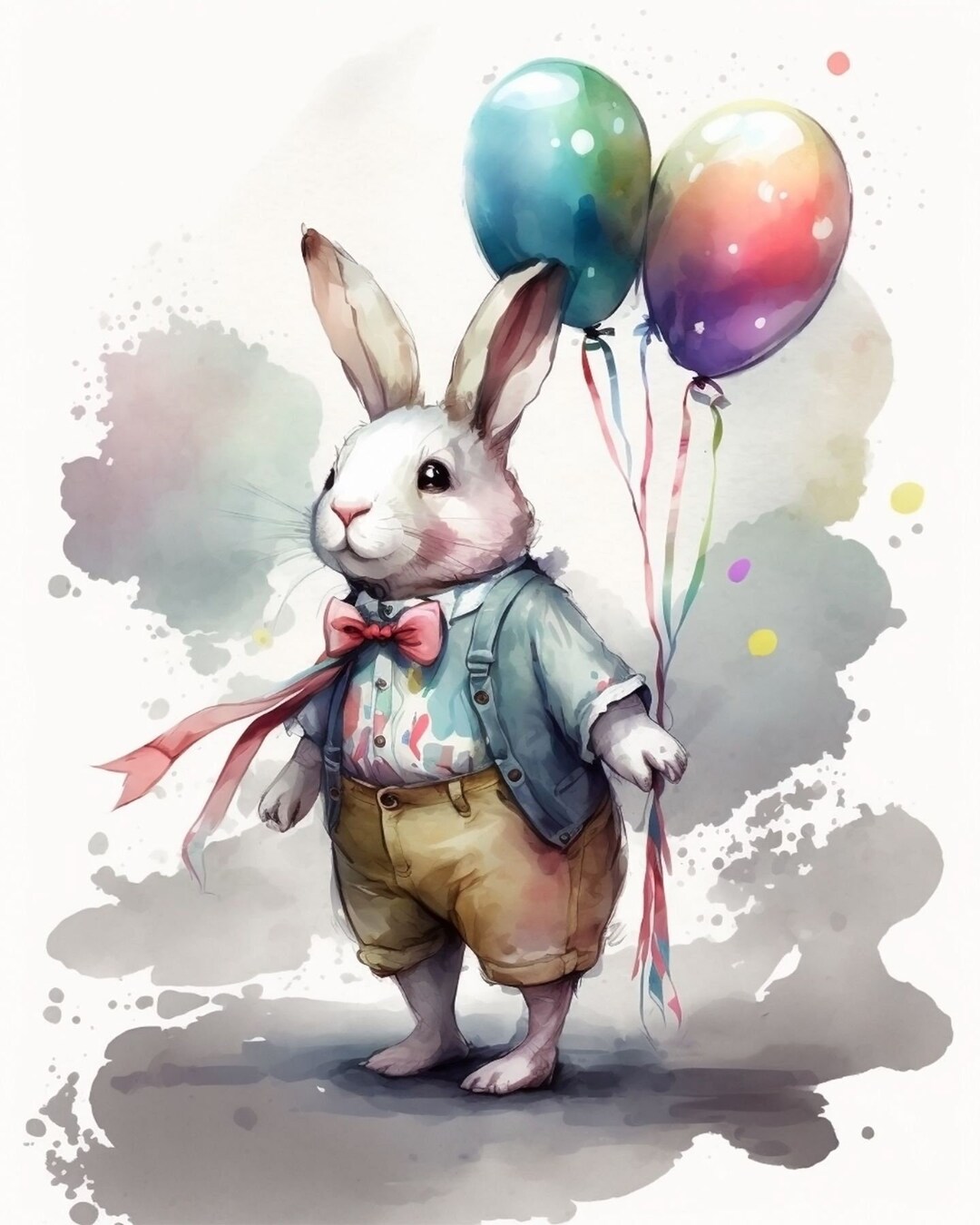 Funny Rabbit 24 Portraits Set, Funny Rabbit Clipart, Commercial Use ...