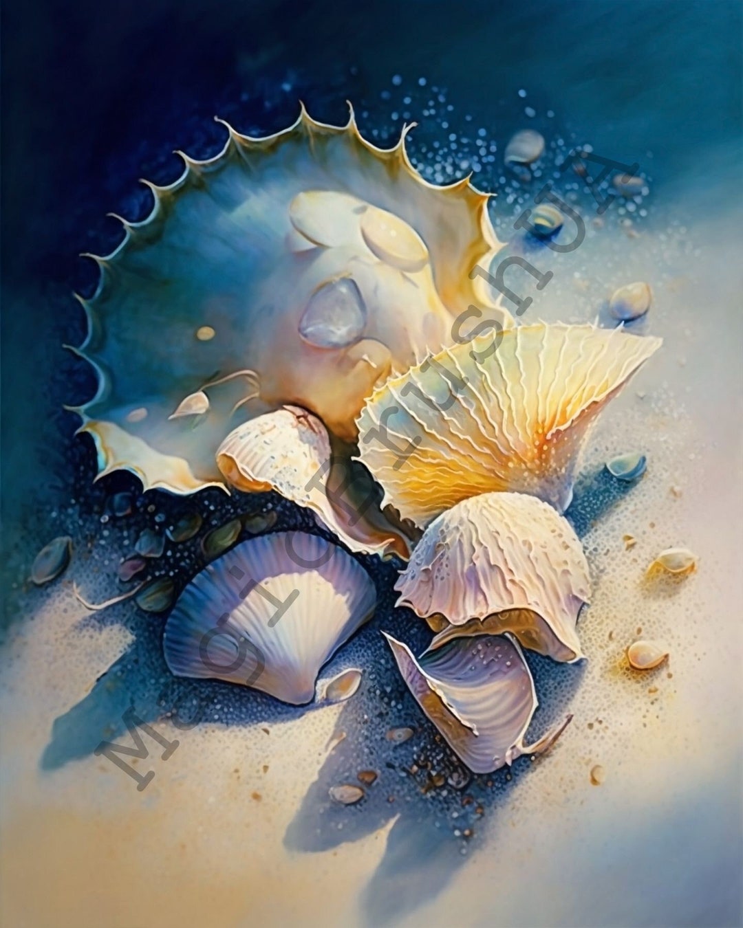 Shells 15 Portraits Set, Shells Clipart, Commercial Use, Shells Bundle ...