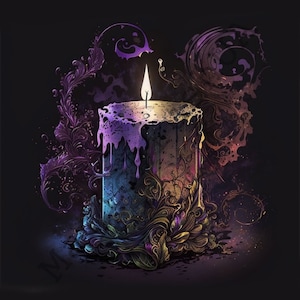 Fantasy Candle 9 Portraits Set, Candle Clipart, Commercial Digital ...