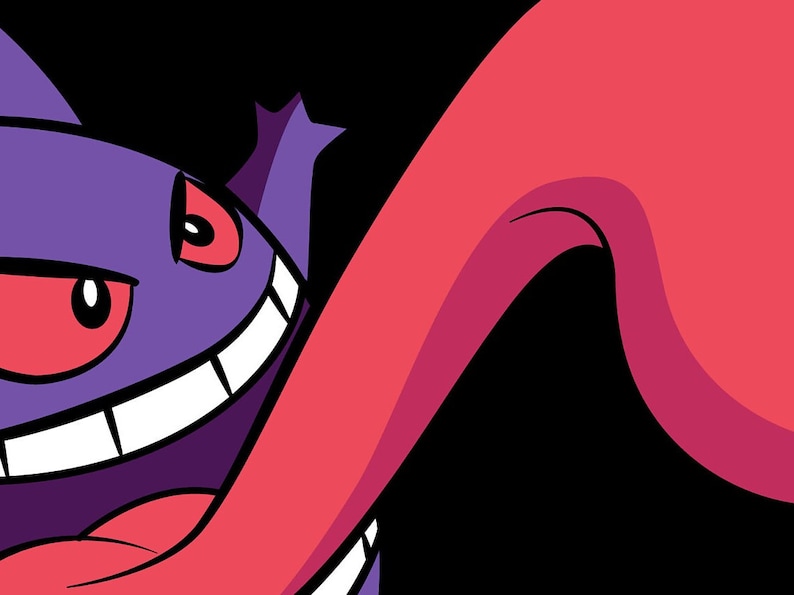 Gengar Tongue Vector File Svg Ai Pdf Eps Png Cdr Poke - Etsy