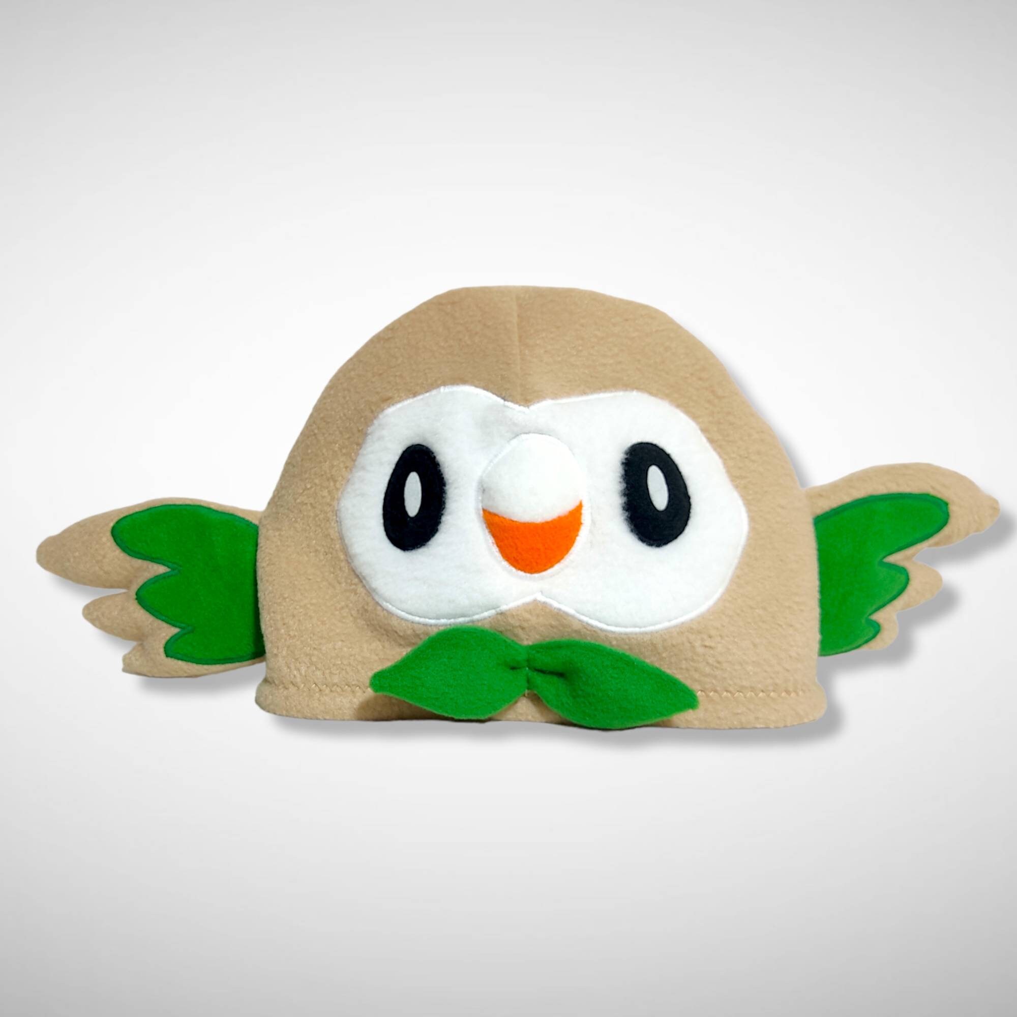 Poke Rowlet hat fleece animal - Etsy.de