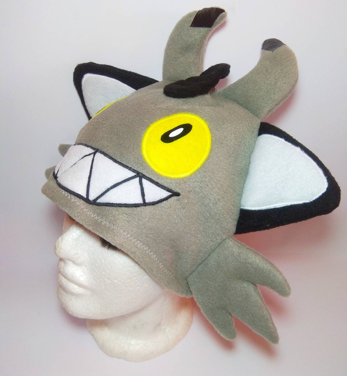 Poke Meowth Galar Hat Fleece Animal Smile - Etsy