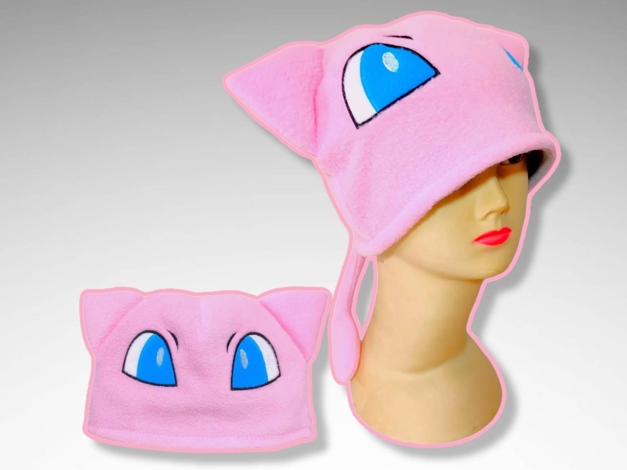 Poke Mew Hat Fleece Animal Cat - Etsy