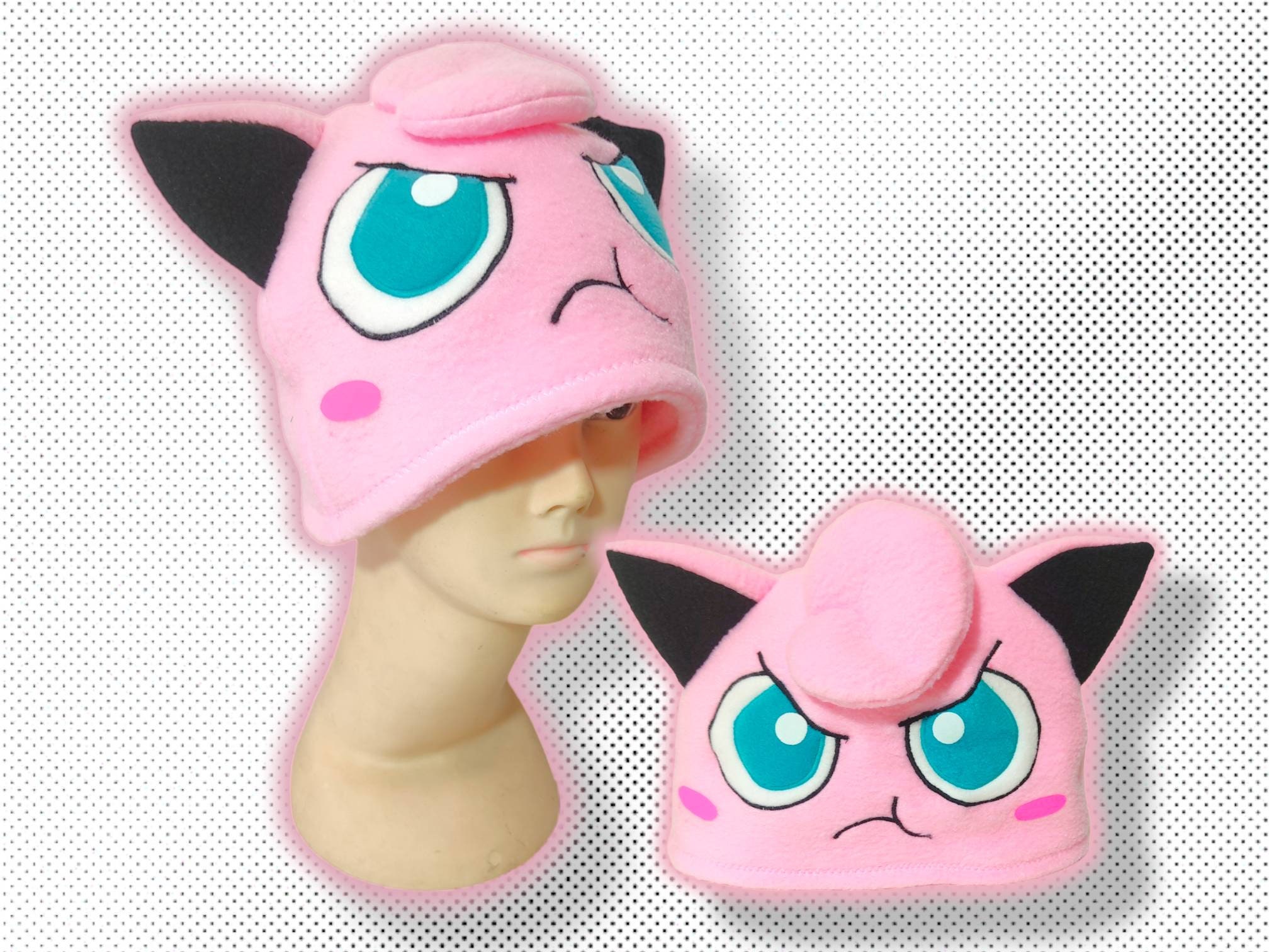 Poke Jigglypuff Hat Fleece Animal Pink - Etsy