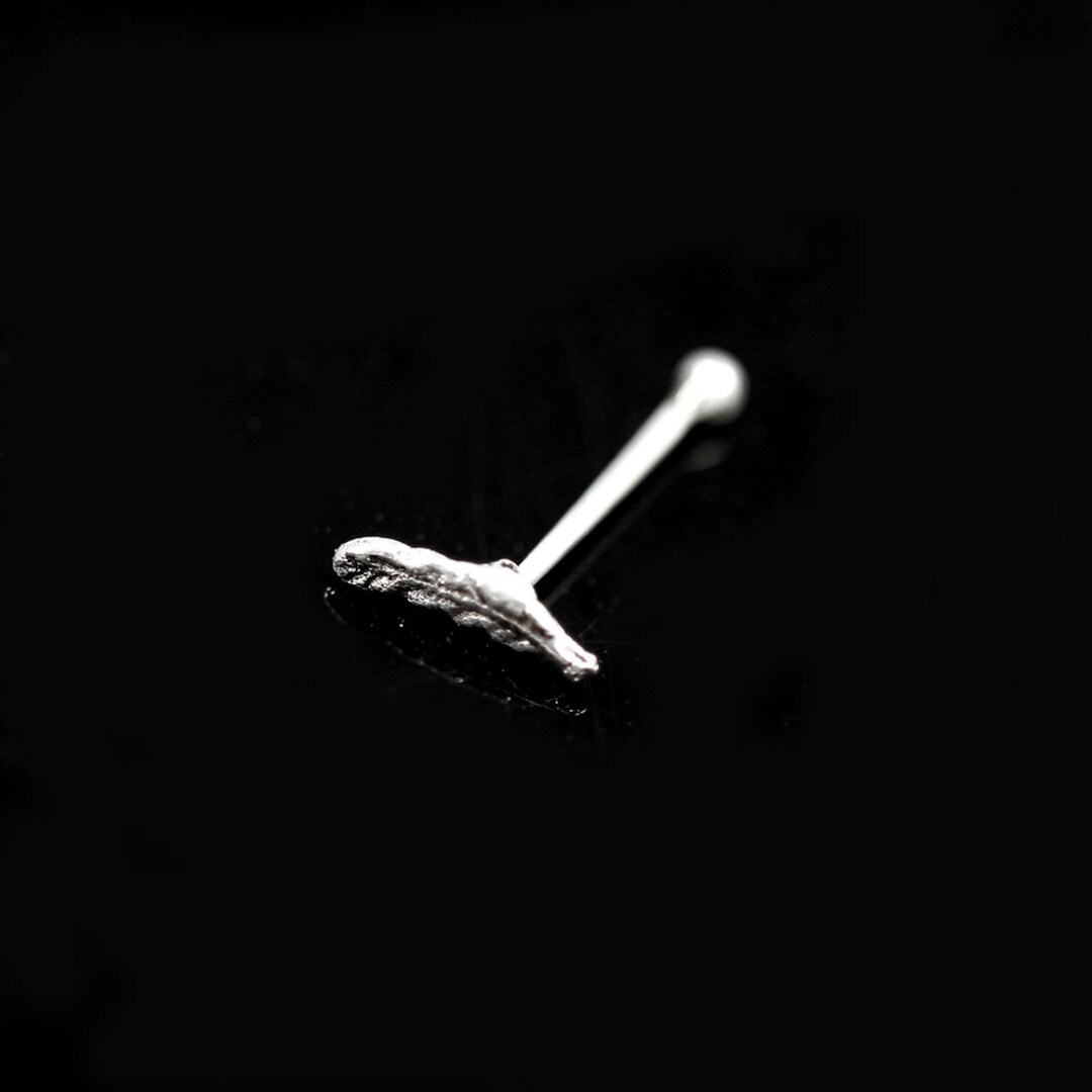 Feather Nose Stud Unique Nose Rings Sterling Silver Nose - Etsy UK