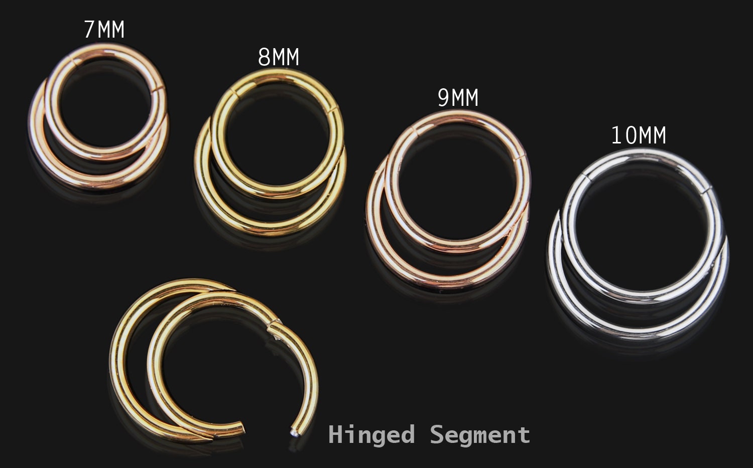 Crescent Moon Septum Ring Stacked Septum Clicker/ Cartilage - Etsy