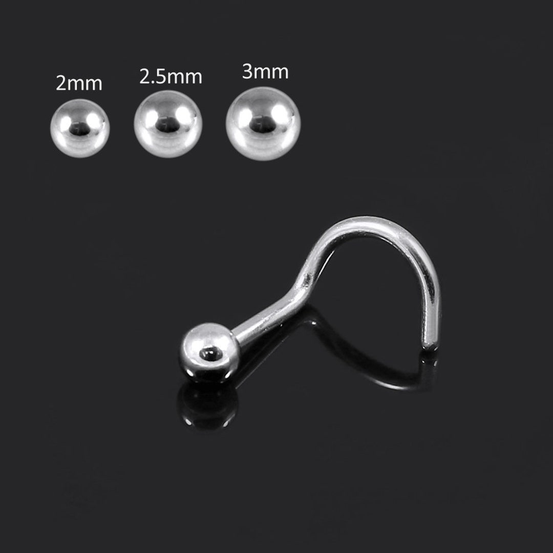 Ball Nose Stud Small Nose Stud Surgical Steel Nose Screw - Etsy