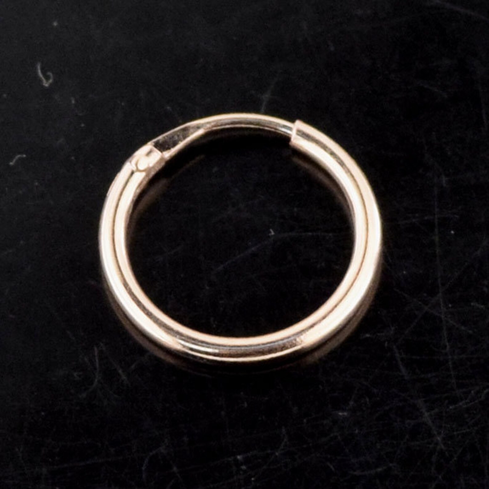 8mm 9K Gold Nose Ring Hinged Nose Hoop Thin Nose Ring 22 - Etsy UK