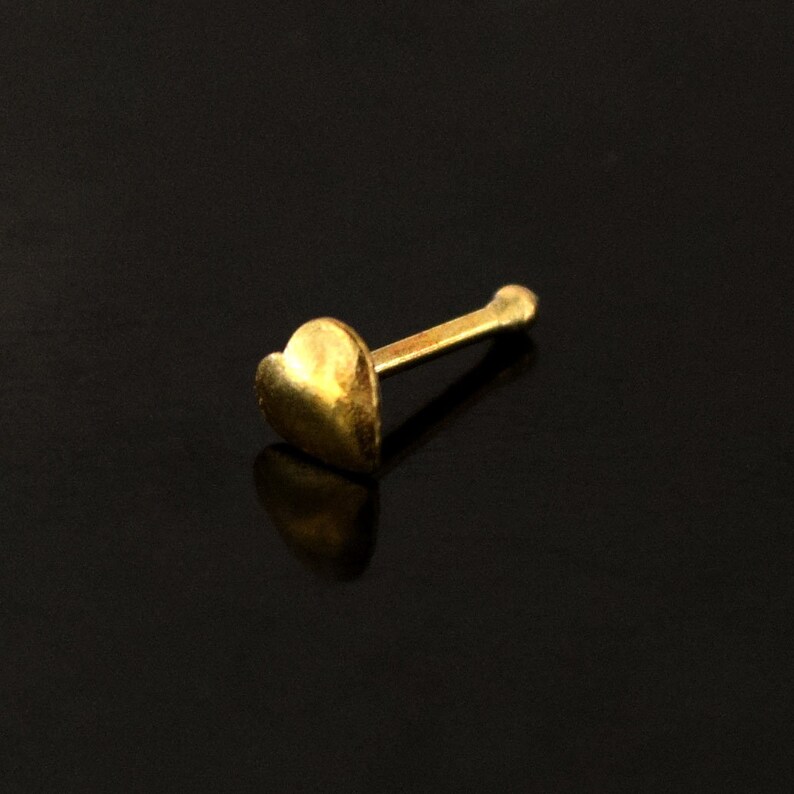 9ct Gold Nose Stud Heart Nose Ring Nose Bone Style Tiny | Etsy 9ct Gold Nose Stud Heart Nose Ring Nose Bone Style Tiny | Etsy
