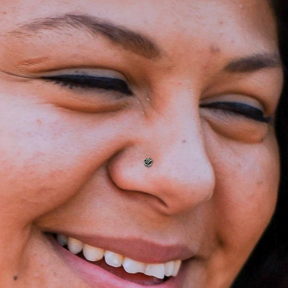 Triple Knot Nose Bone Unique Nose Ring Sterling Silver Nose - Etsy UK