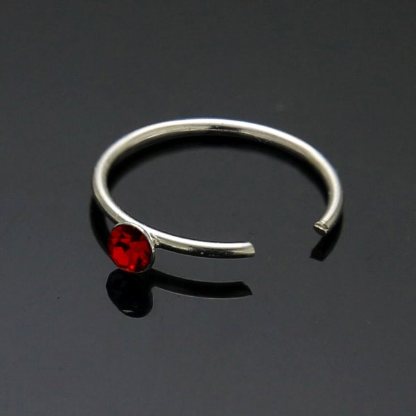 Simple Sterling Silver Nose Ring - Etsy