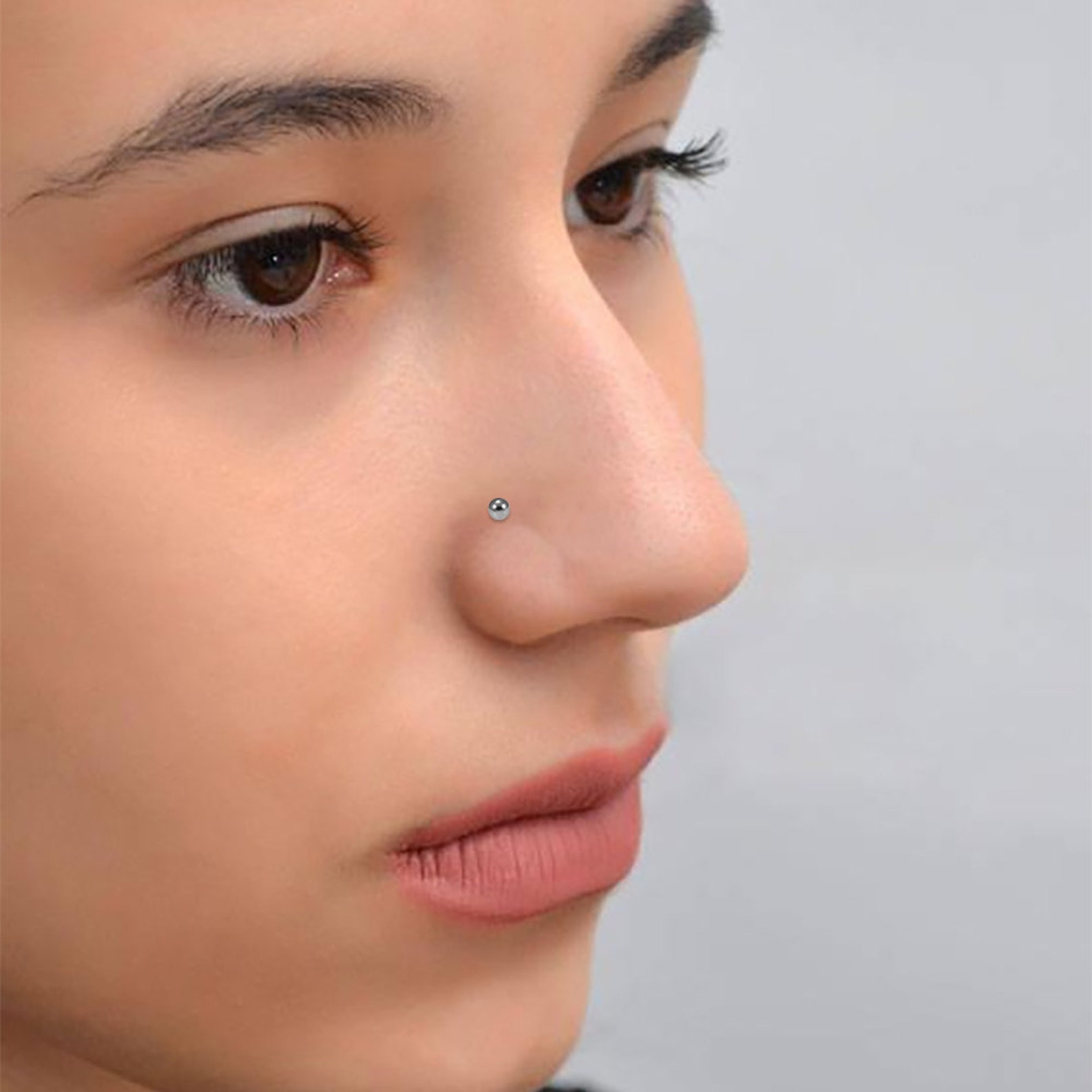 Dainty Nose Stud Silver Nose Stud Nose Bone/ Straight Stud/ - Etsy UK