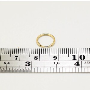 8mm 9K Gold Nose Ring Hinged Nose Hoop Thin Nose Ring 22 - Etsy UK