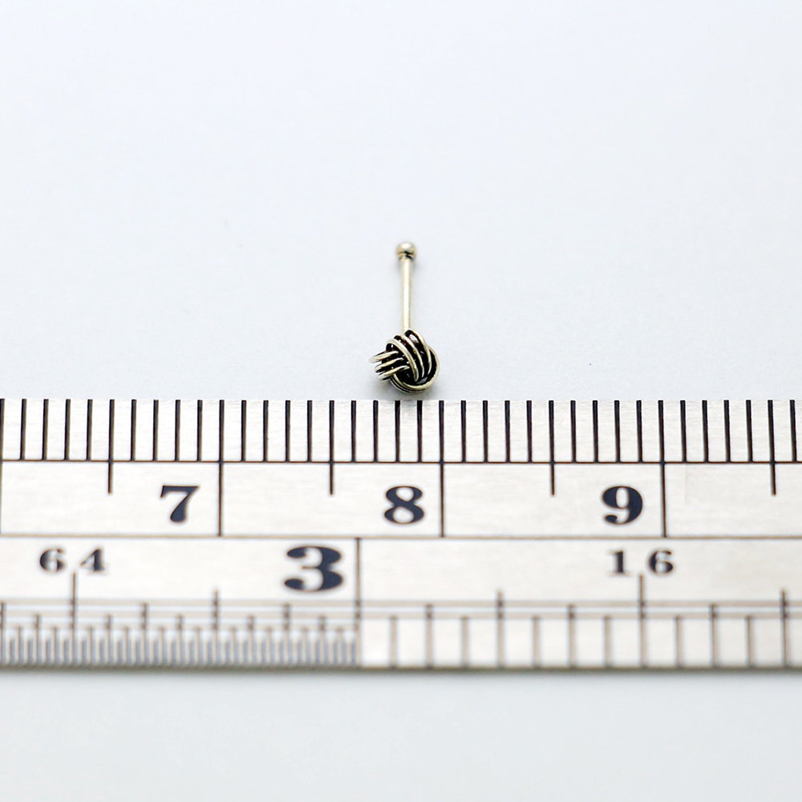 Triple Knot Nose Bone Unique Nose Ring Sterling Silver Nose | Etsy