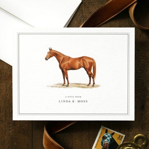 Custom Horse Stationery Template | Personalized Equestrian Thank You ...