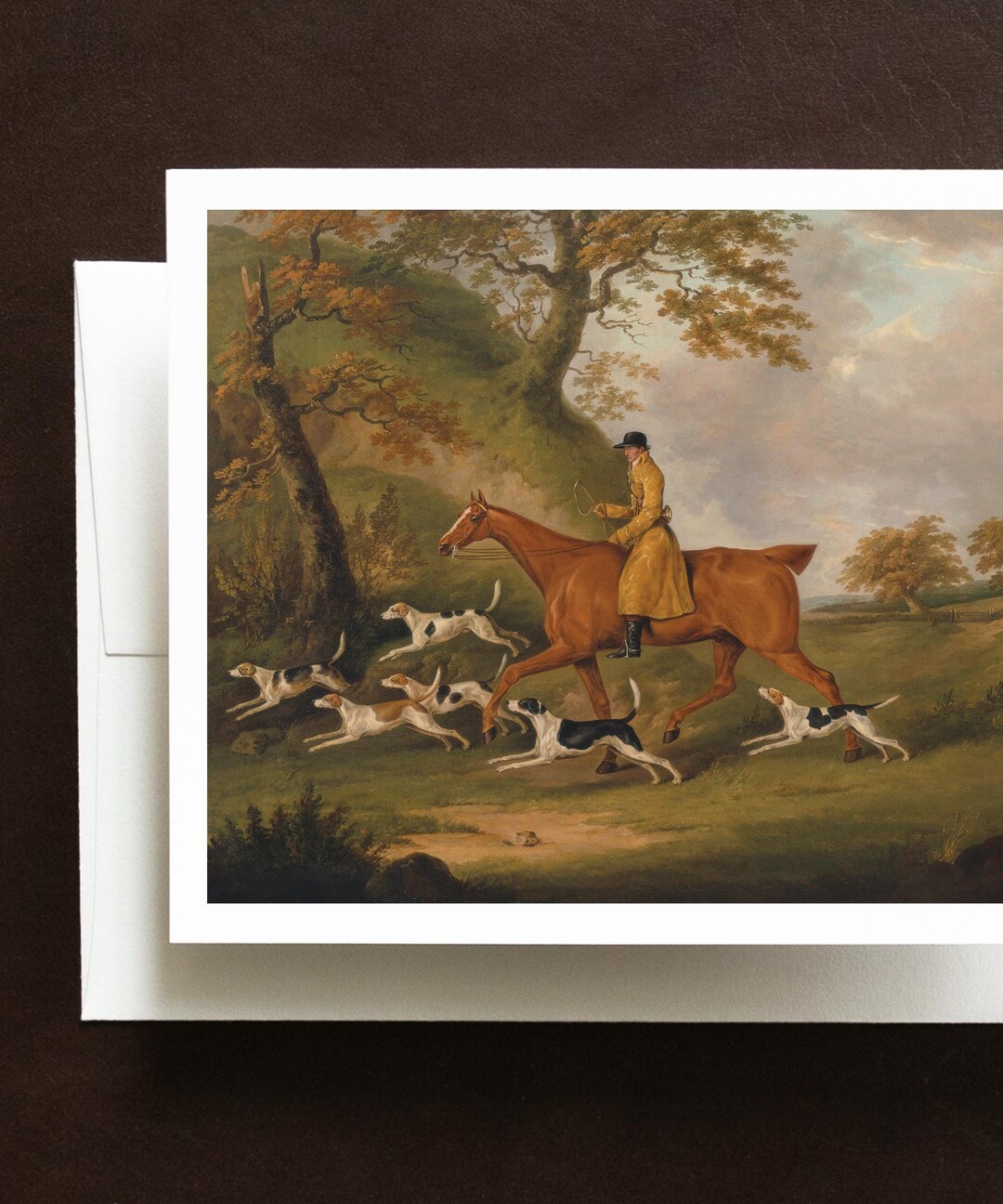 Fall Hunt Scene Equestrian Greeting Cards | Fox Hunting Stationery Set ...