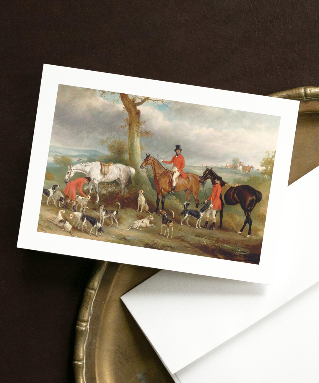 Fox Hunting Notecard Set With Vintage Hunt Scene Painting by John ...