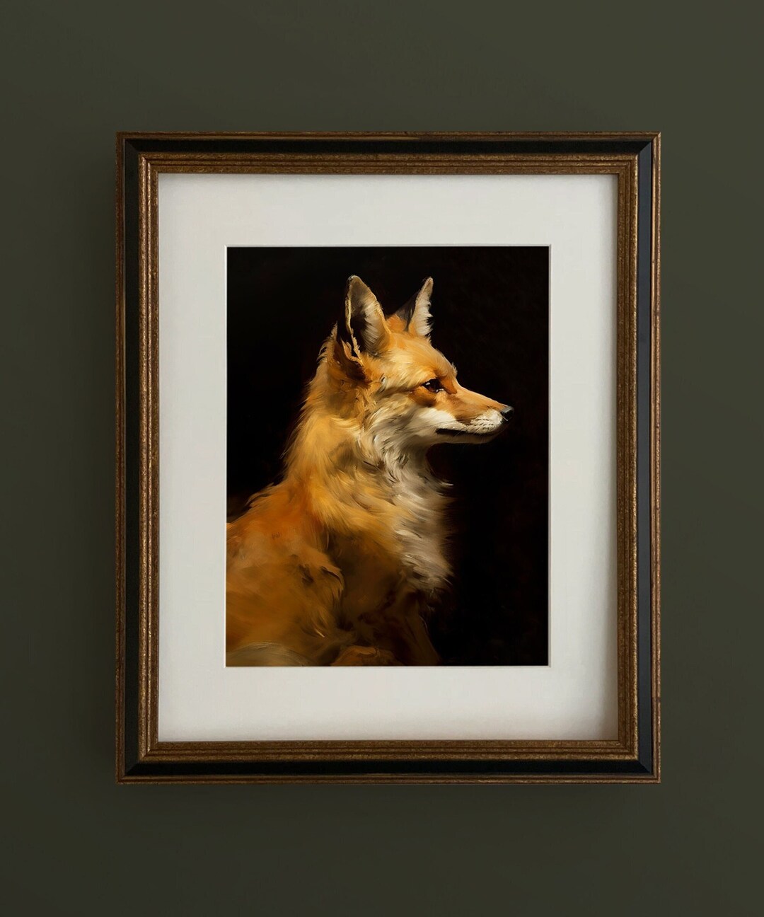 Vintage Fox Wall Art | Fox Home Decor | Animal Art Print | Fox Portrait ...