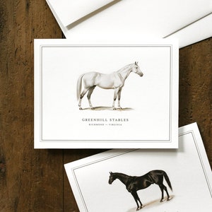 Custom Horse Stationery | Horse Thank You Cards | Vintage Equestrian ...