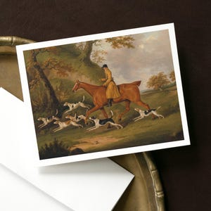 Fall Hunt Scene Equestrian Greeting Cards | Fox Hunting Stationery Set ...