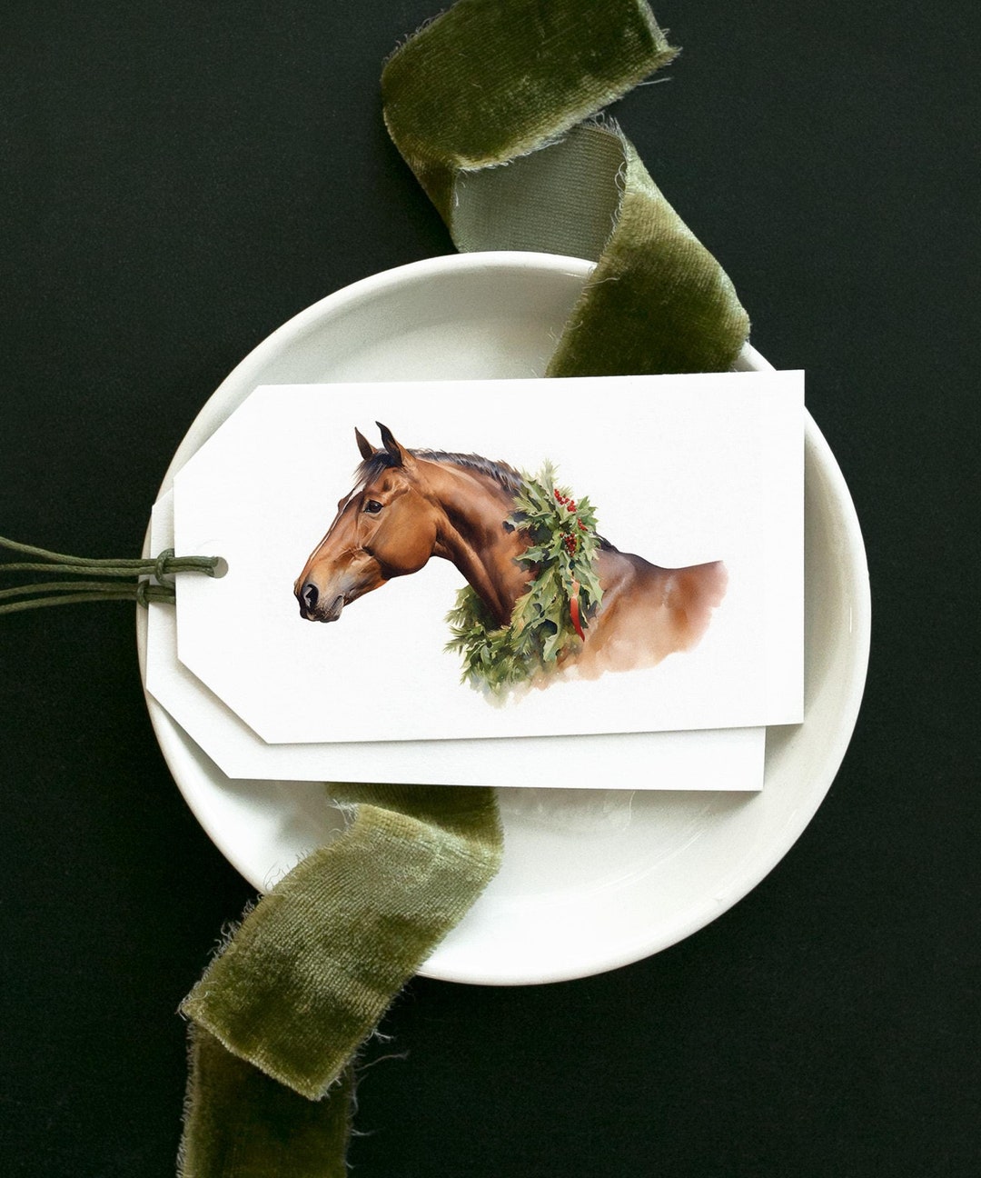 Christmas Horse Gift Tags | Equestrian Holiday Packaging | Christmas ...