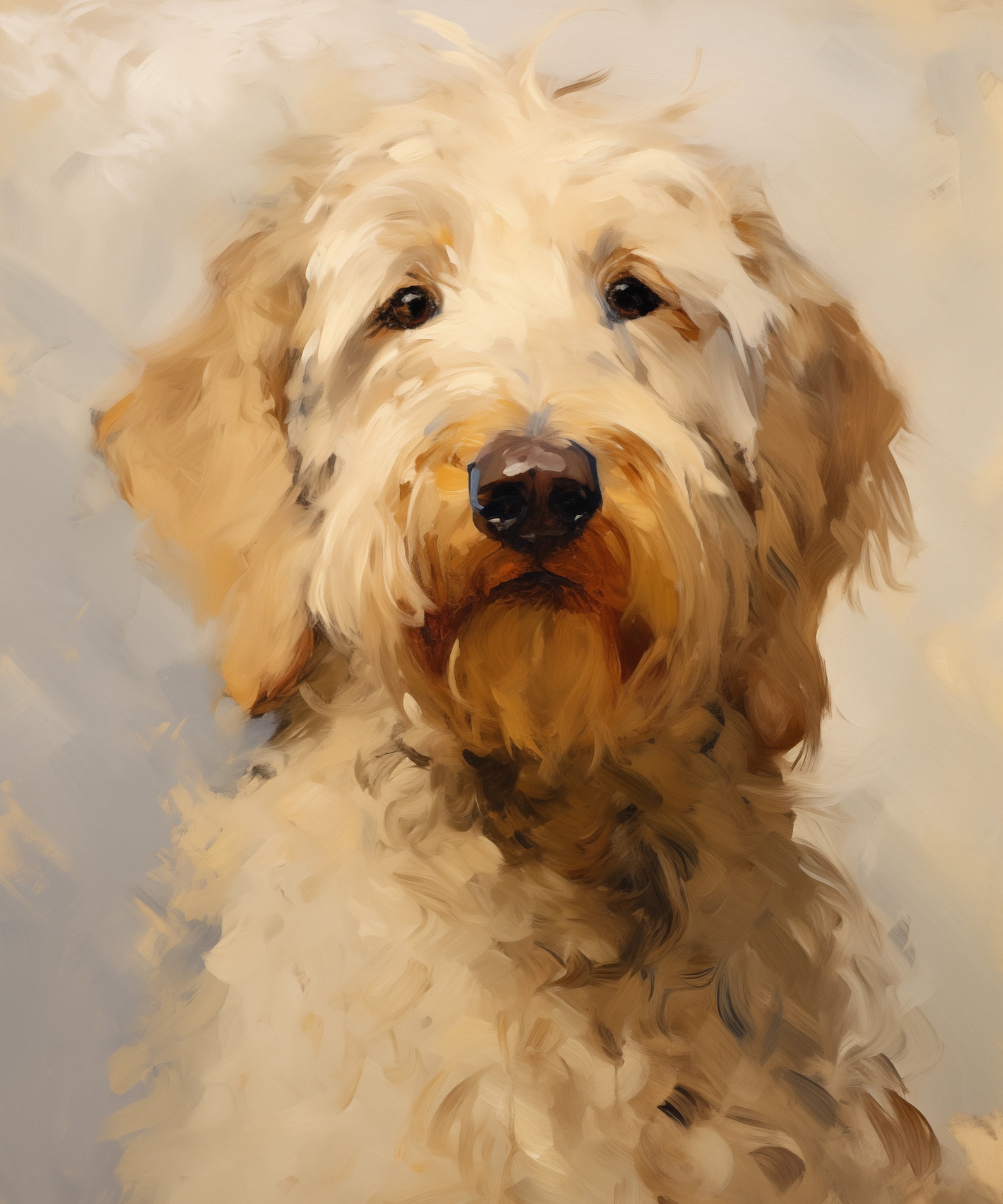 Goldendoodle Art Print | Doodle Dog Painting Wall Art Decor ...