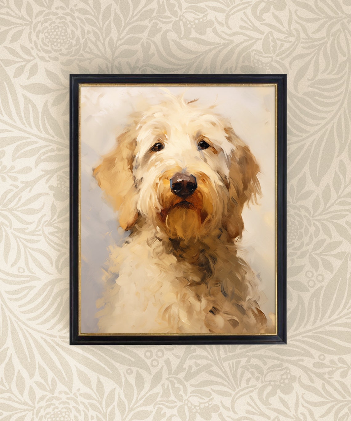 Goldendoodle Art Print | Doodle Dog Painting Wall Art Decor ...