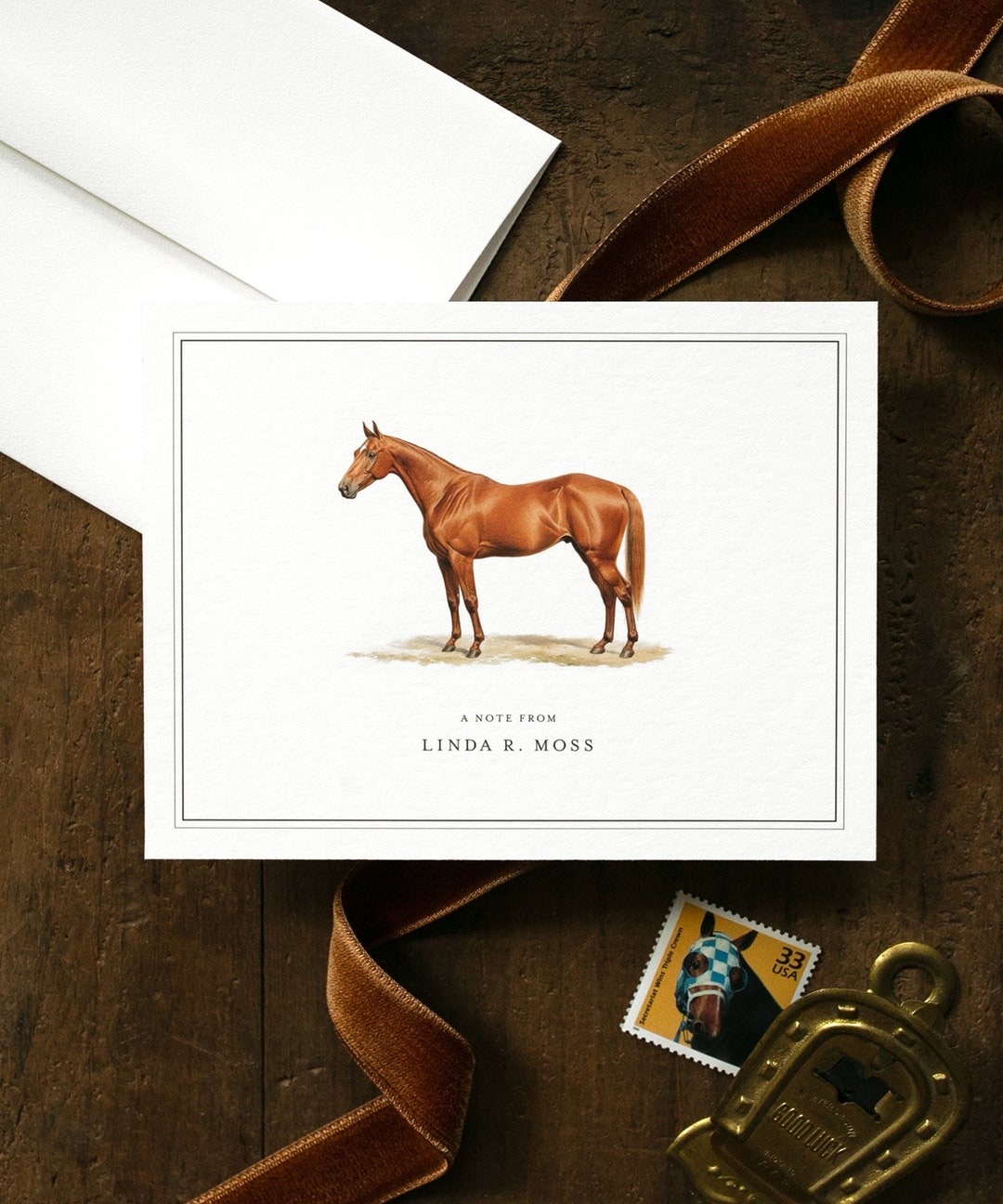 Custom Horse Stationery | Horse Thank You Cards | Vintage Equestrian ...