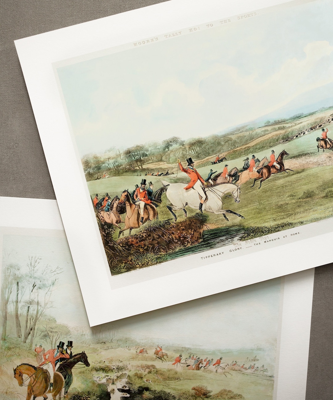 Set of 4 Vintage Fox Hunting Prints | Hunt Scene Paintings | Gift for ...