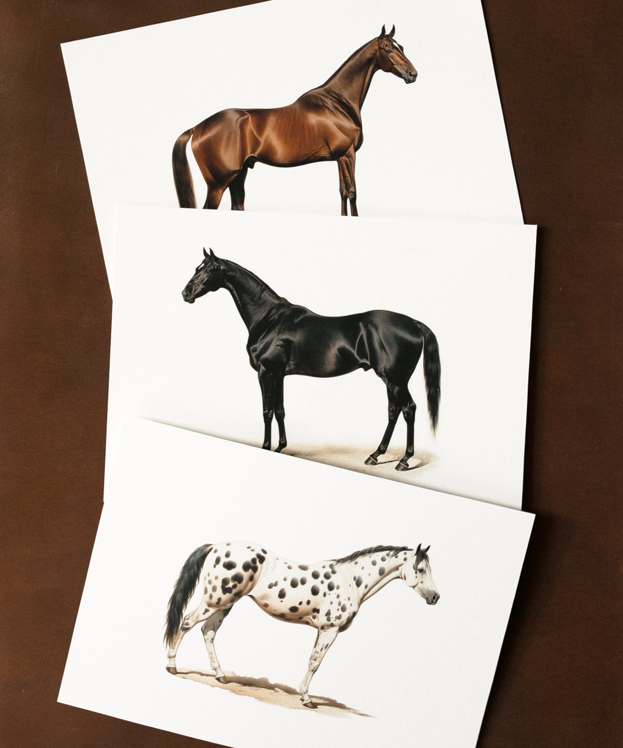 Vintage Horse Lithograph Prints | Equestrian Gallery Wall Set of ...