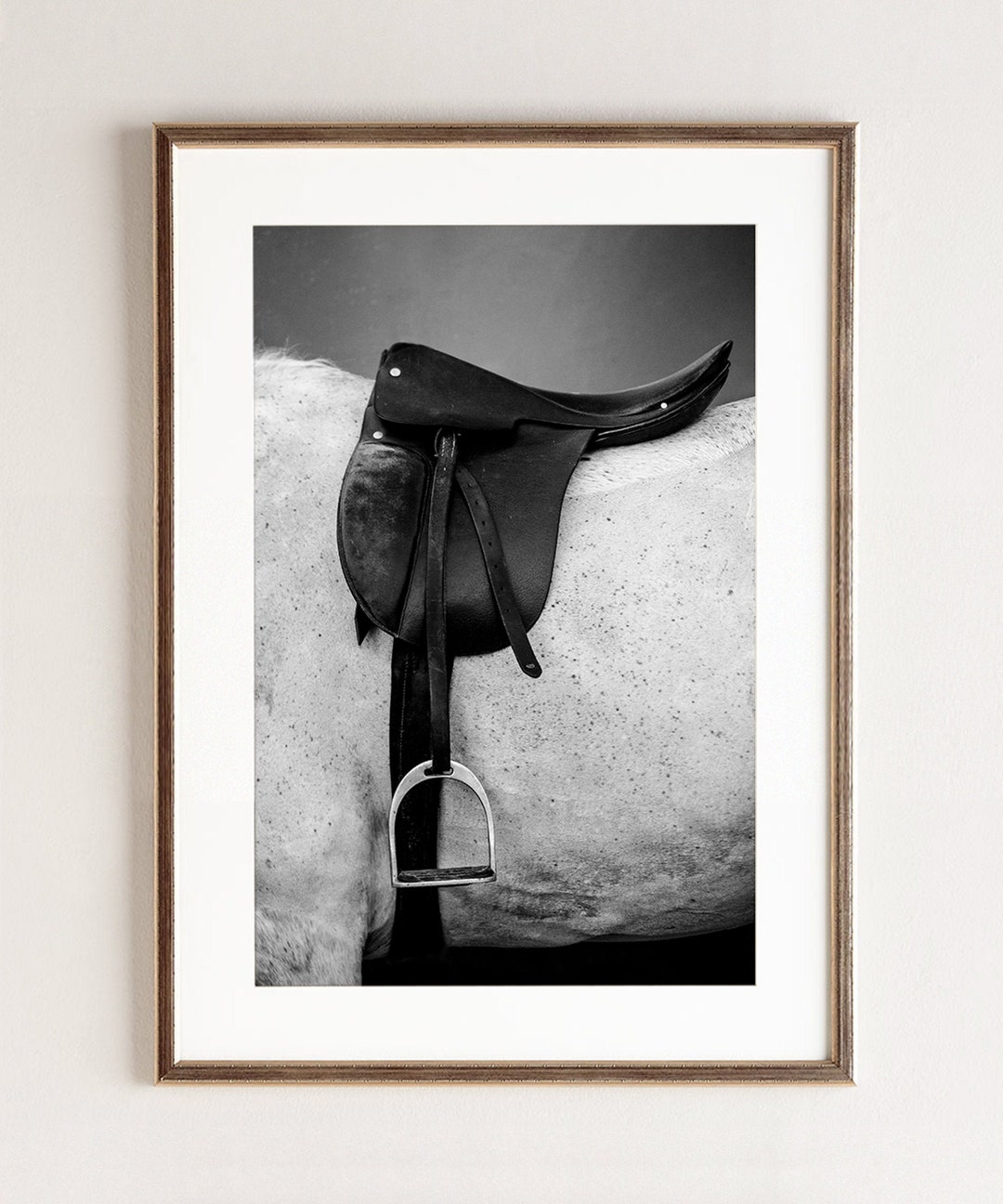Black and White Vintage Saddle Print | Horse Print | Equestrian Photo ...
