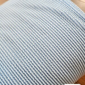 Variegated Ribbed Knit, Fabric by the Yard, Floral, Rib Knit, Sky Blue ...