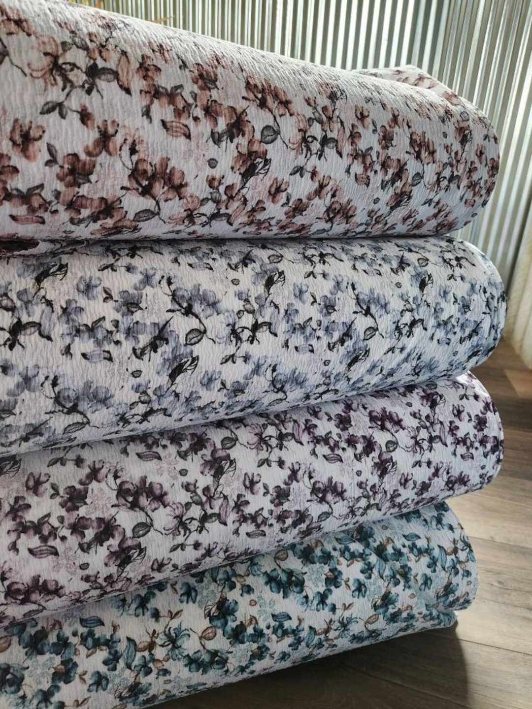 Floral Missoni Textured Stretch Knit Fabric by the Yard, Small Floral ...