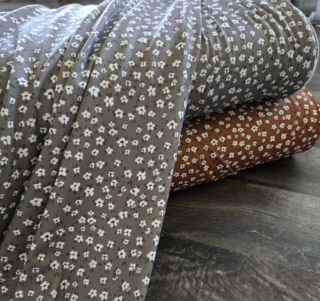 Genesis Floral, Smooth Poly Spandex Knit Fabric by the Yard, Knit ...