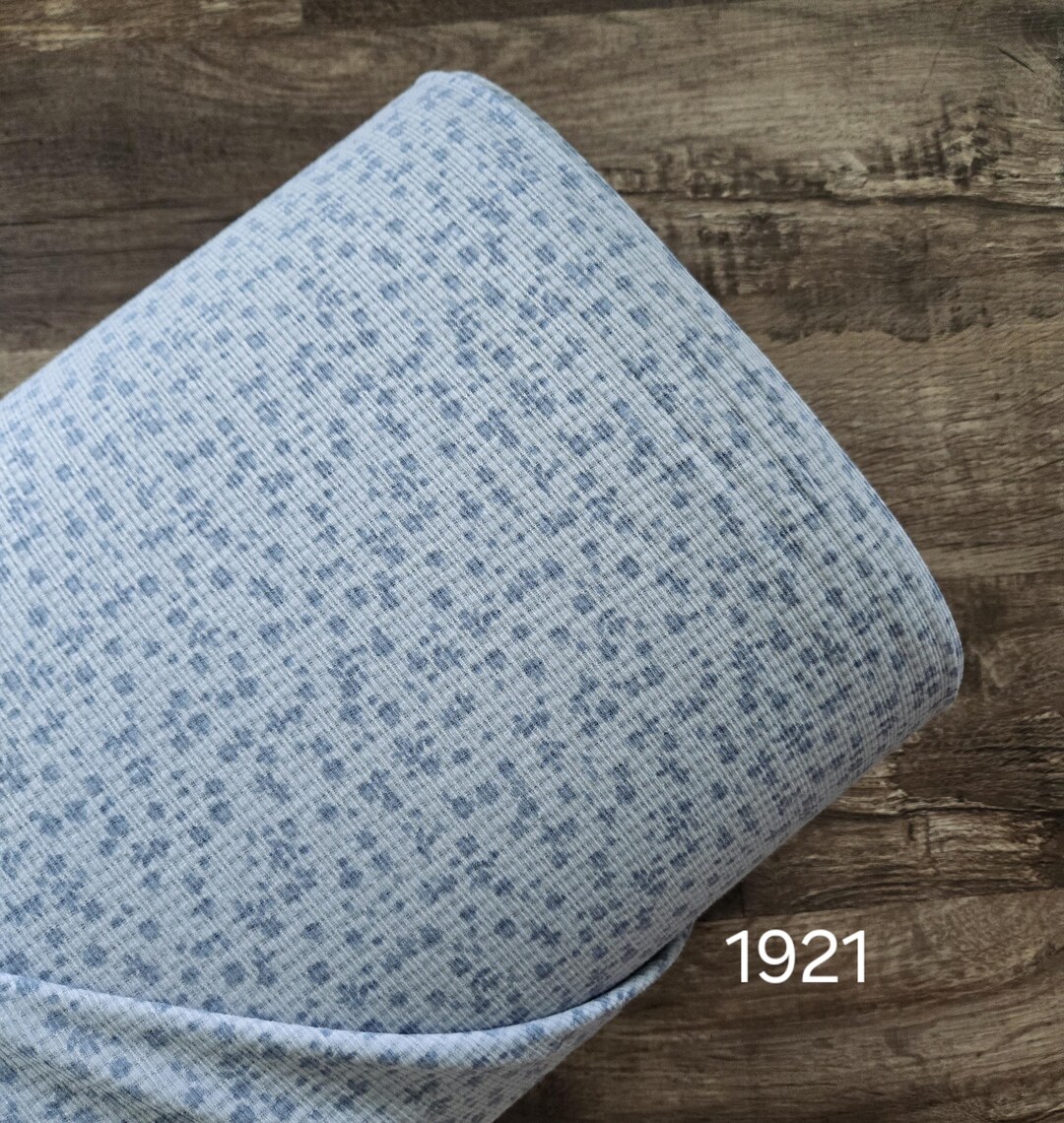 Pointelle Knit, Fabric by the Yard, Rib Knit Floral, Rib Knit, Dusty ...