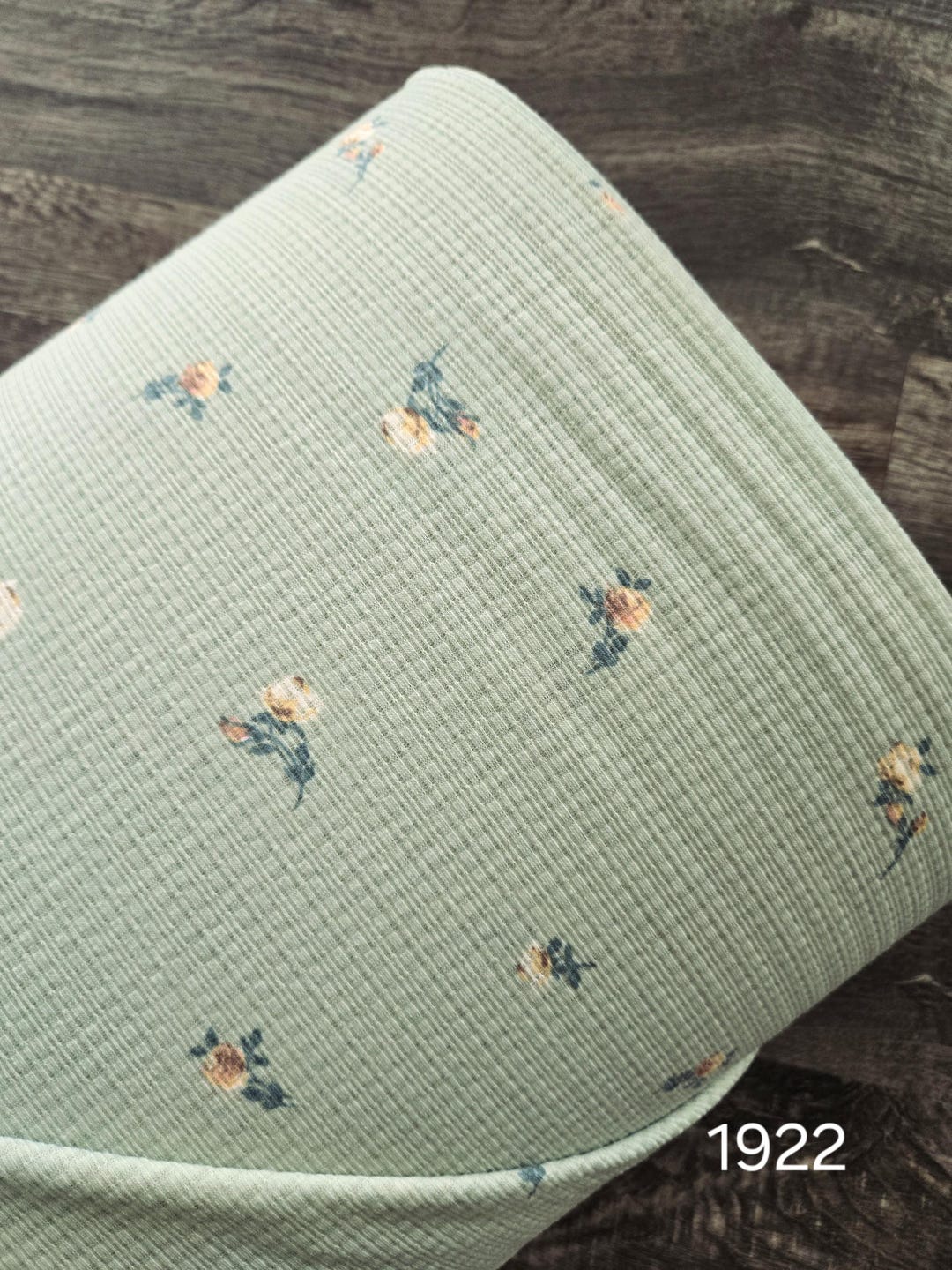 Pointelle Knit, Fabric by the Yard, Rib Knit Floral, Rib Knit, Sage ...