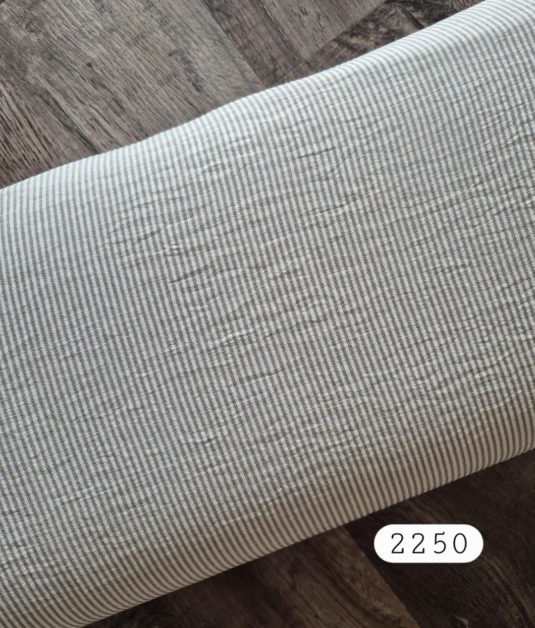 Linen Look Polyester Fabric by the Yard, Fabric, Natural Stripes #2250 ...