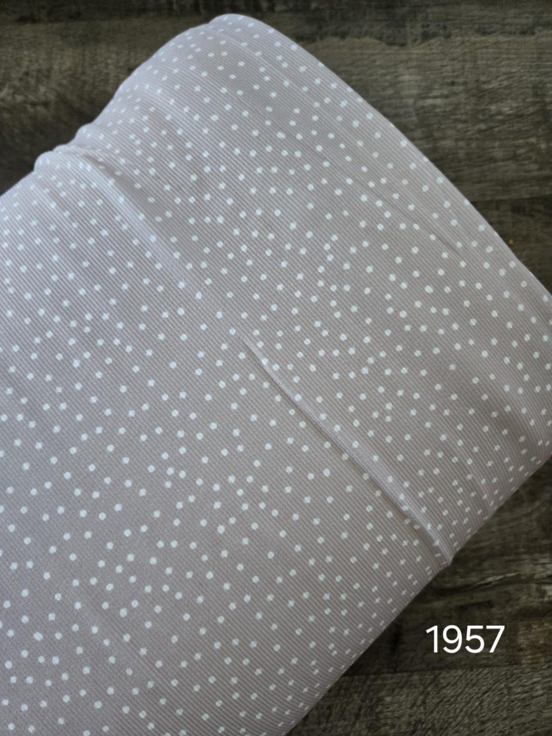 Mini Ribbed Knit, Fabric by the Yard, Rib Knit, Scattered Dots on ...