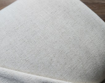 Linen Blend Fabric by the Yard, White With Thin Stripe #L080, Ivory ...