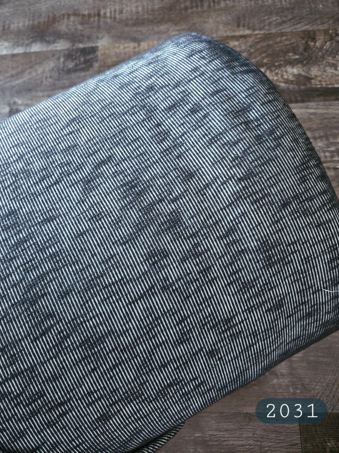 Ribbed Knit, Fabric by the Yard, Rib Knit, White and Black Variegated ...